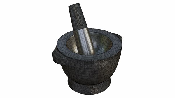 modelo 3d Mortero y maja de piedra tailandesa - TurboSquid 2132644