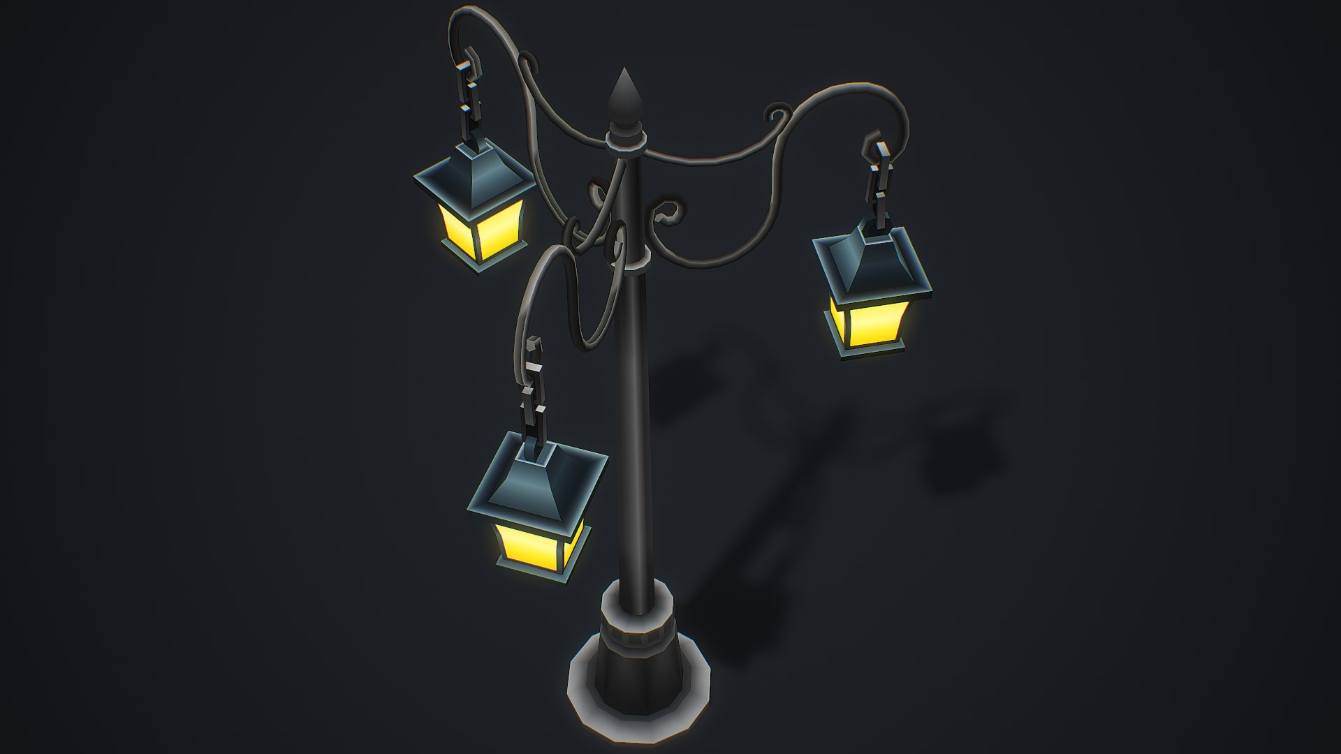 Stylized Street Lantern - Low Poly Game Ready3D模型 - TurboSquid 1987500