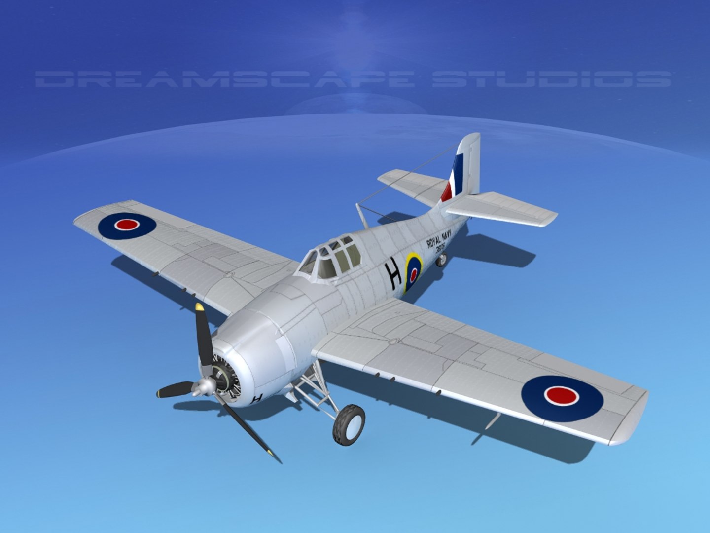 3d Grumman F4f-3 Fighter Aircraft
