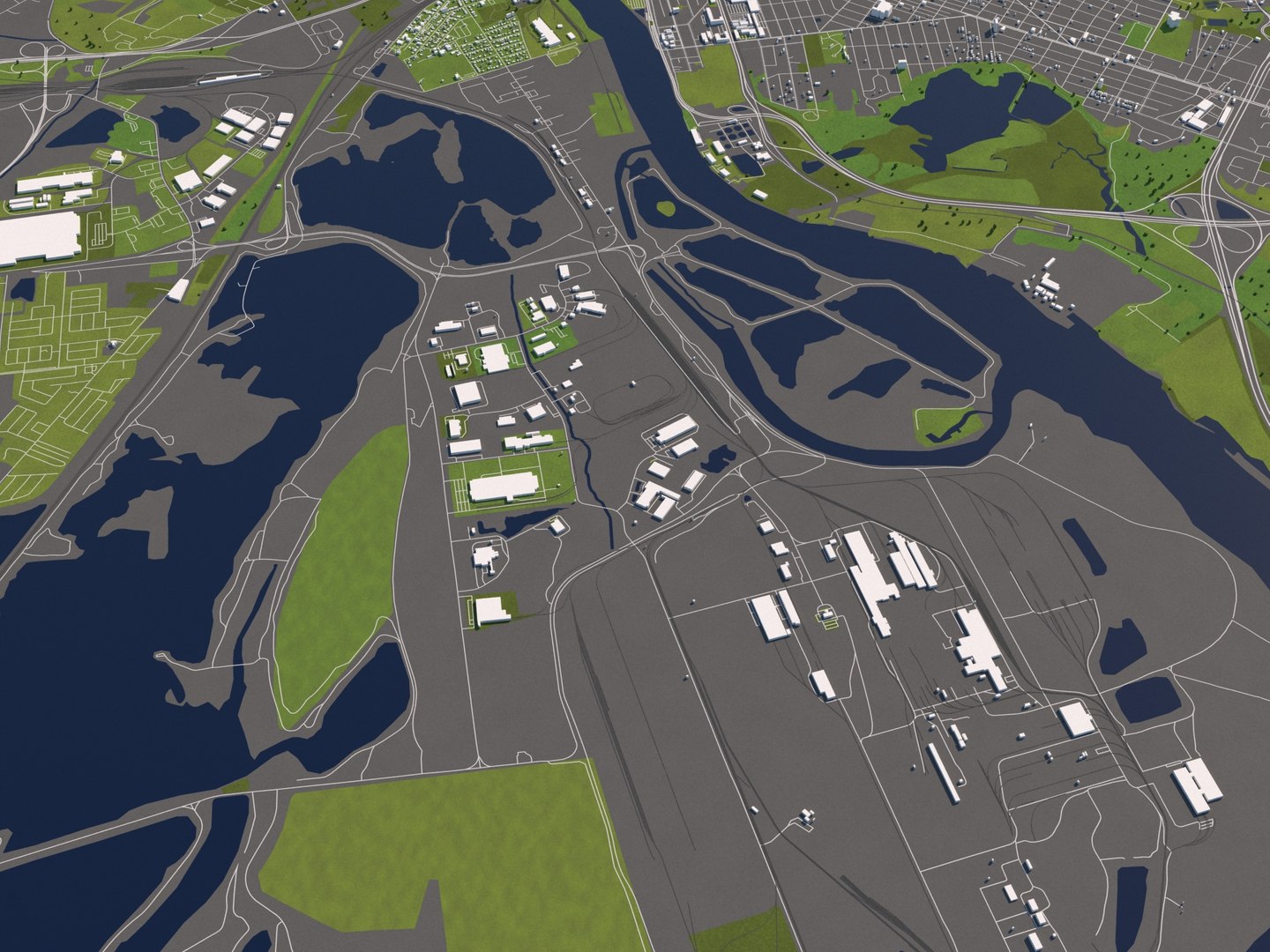 3D buildings houses maps model - TurboSquid 1614447