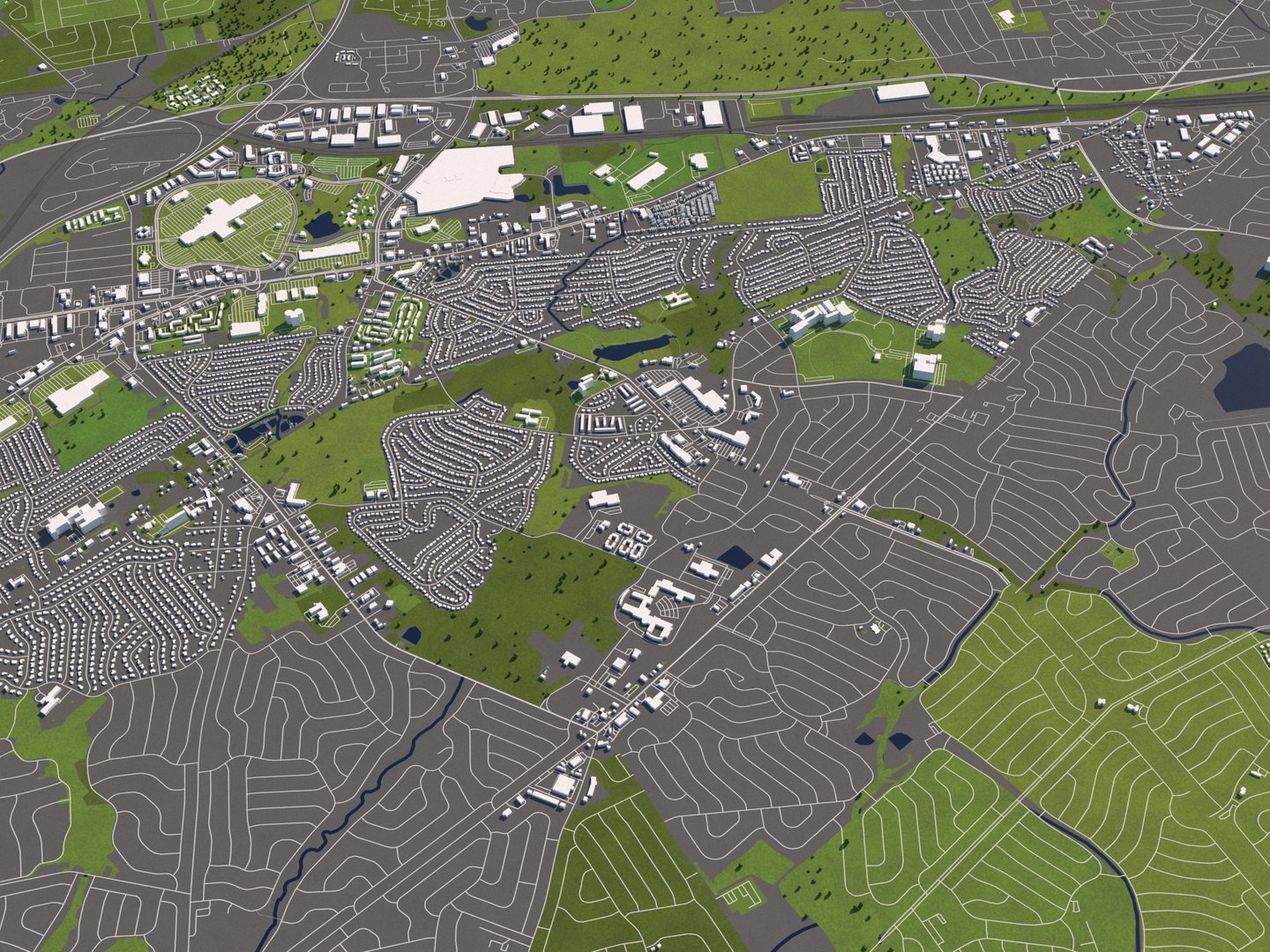 3D buildings houses maps model - TurboSquid 1614447