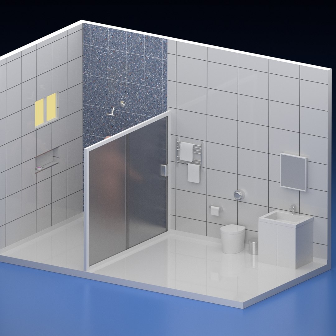 3D Bathroom Isometric - TurboSquid 2355147