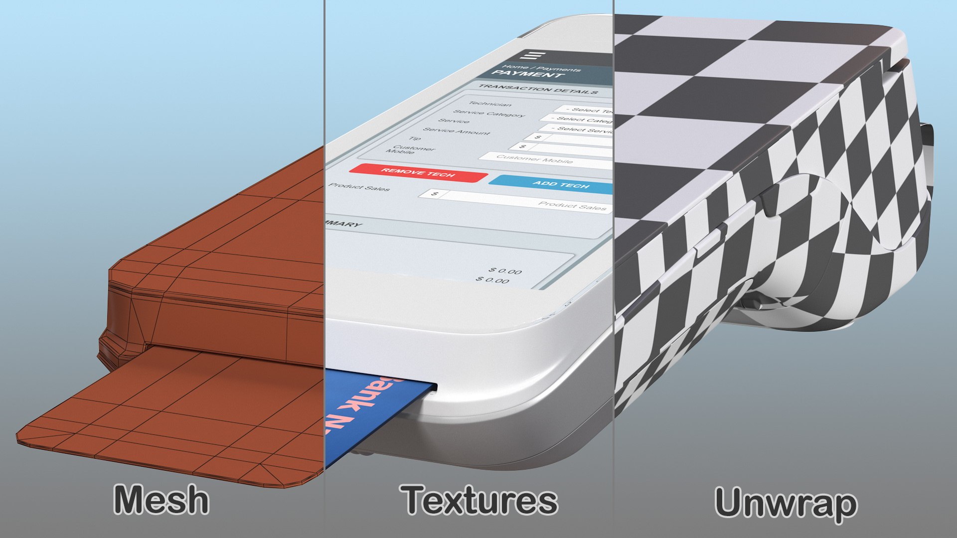 A920 Mobile Tablet Terminal 3D Model - TurboSquid 1622294