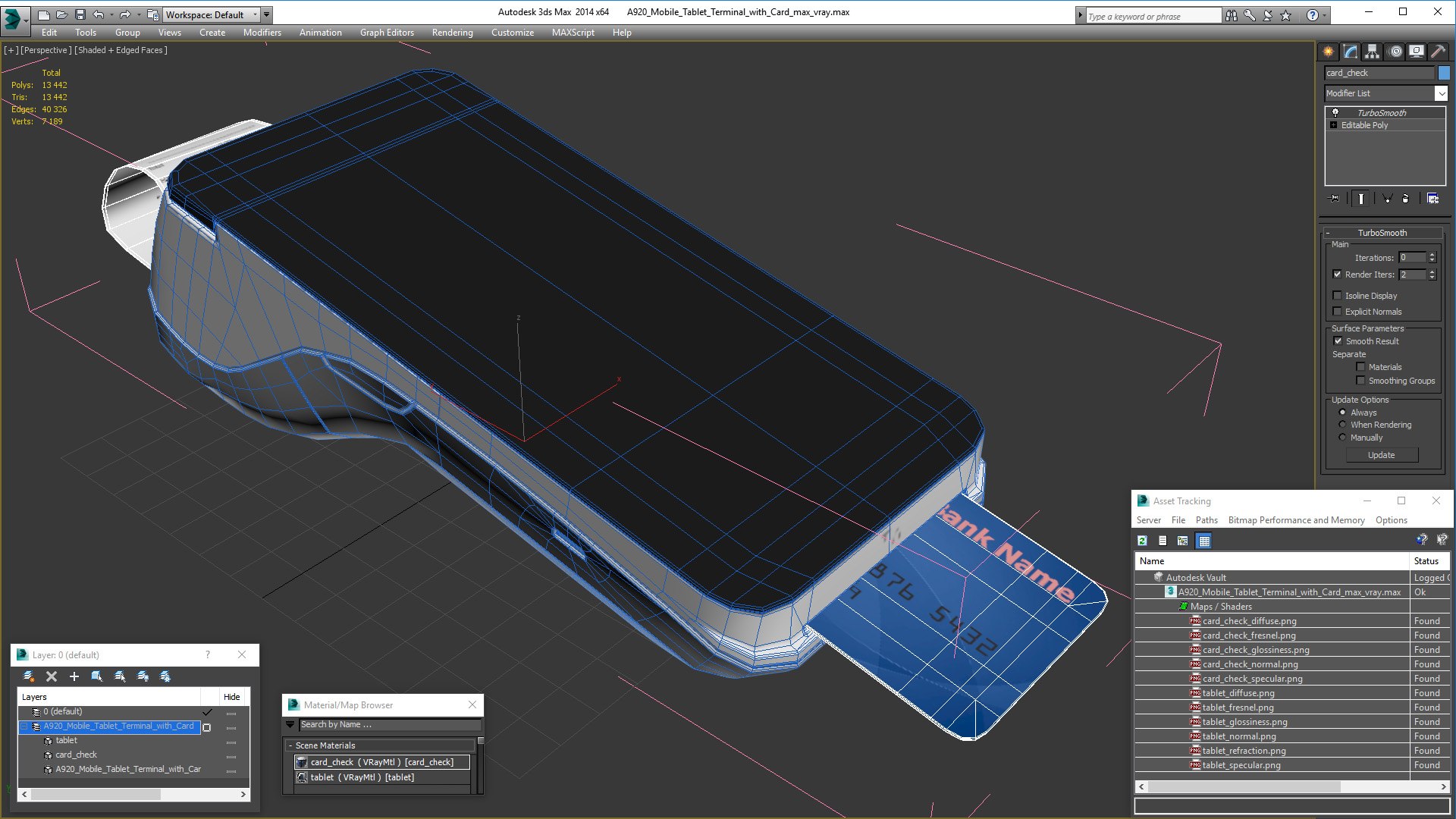 A920 Mobile Tablet Terminal 3D Model - TurboSquid 1622294