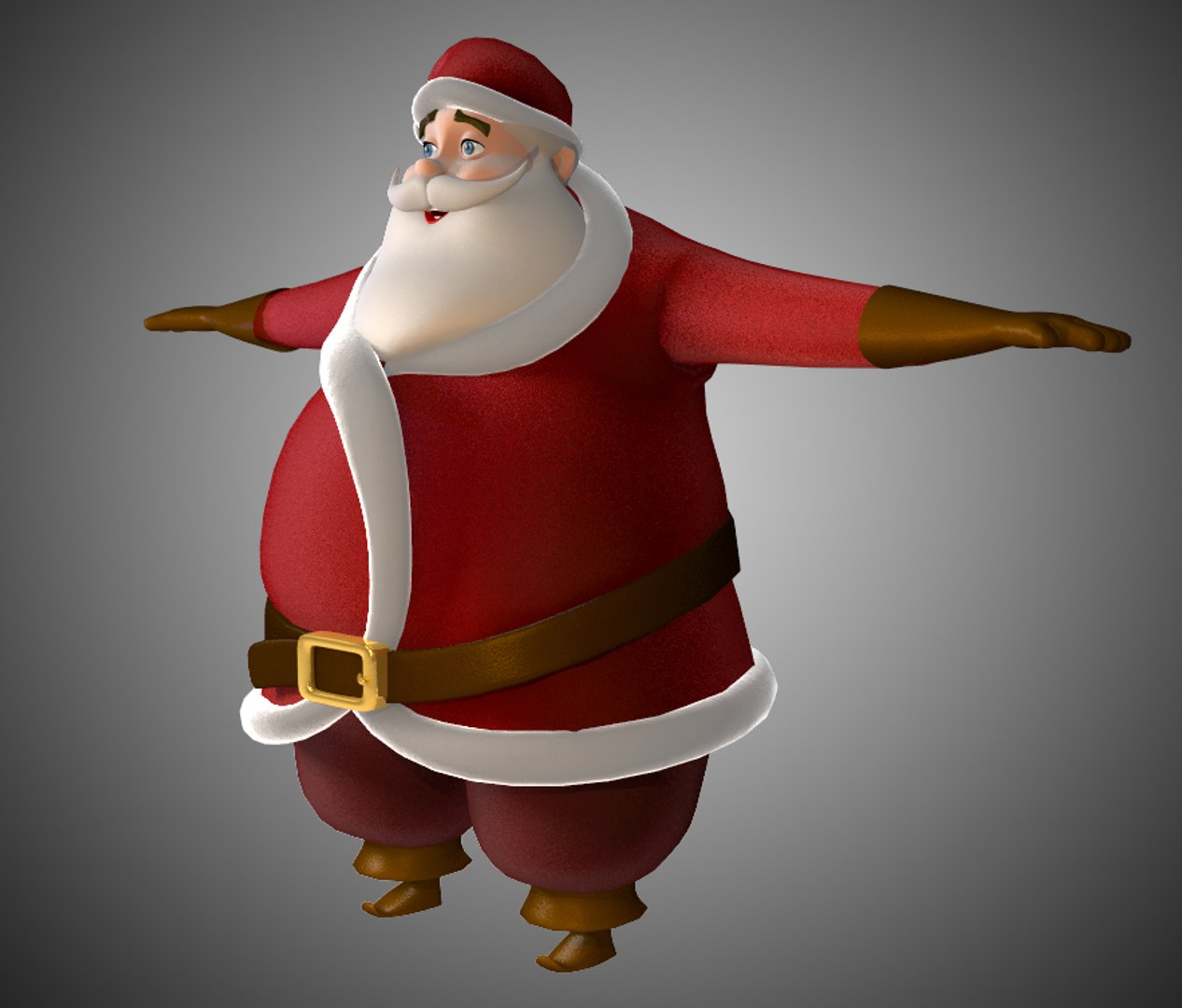 3ds Max Father Christmas Santa