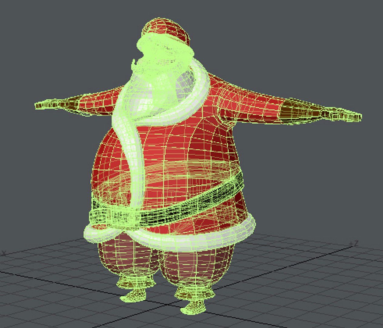 3ds Max Father Christmas Santa