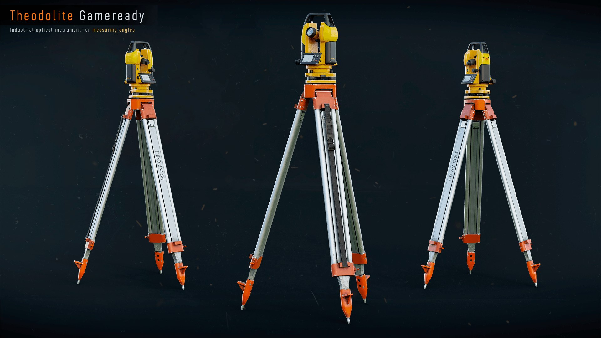 3D model theodolite gameready lods - TurboSquid 1662846