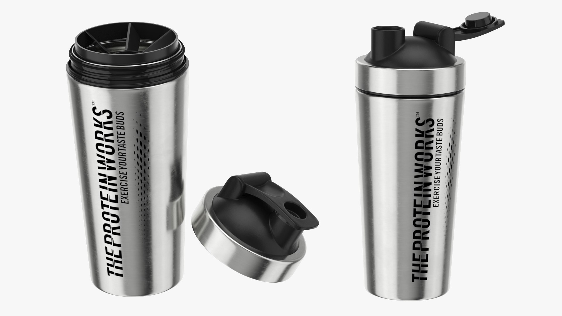 3D The Protein Works Stainless Steel Protein Shaker model - TurboSquid ...