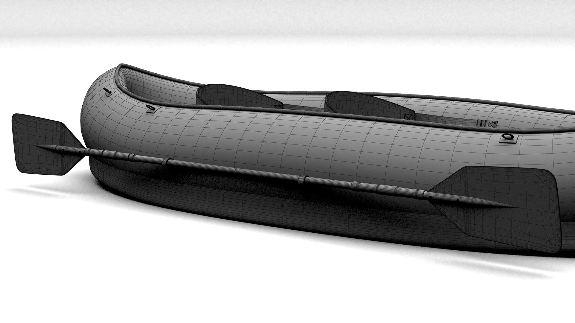 Tandem Canoe 3D Model - TurboSquid 2034636