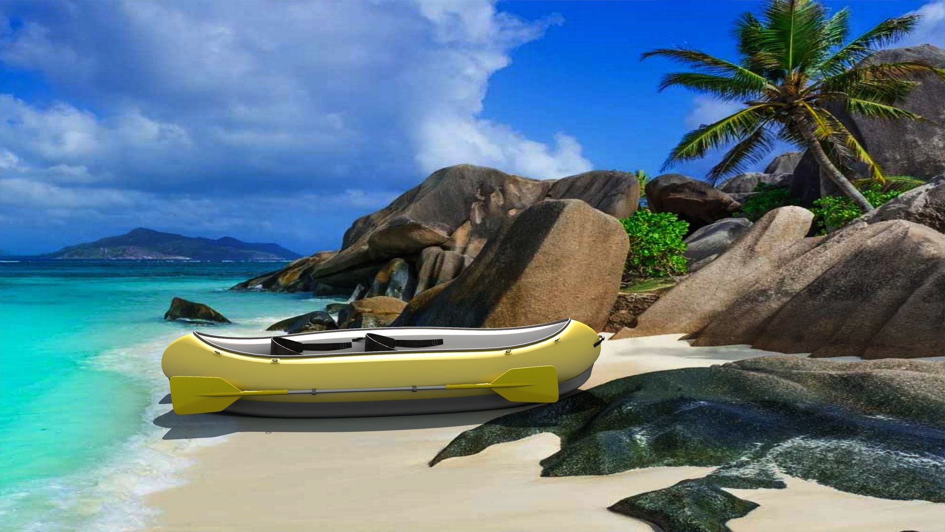 Tandem Canoe 3D Model - TurboSquid 2034636