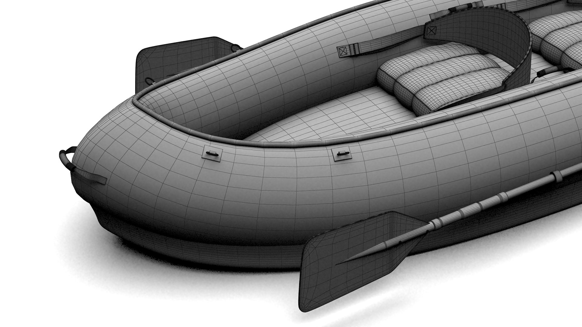 Tandem Canoe 3D Model - TurboSquid 2034636