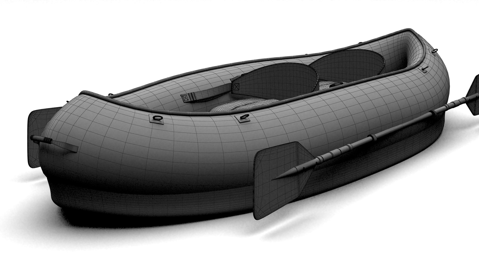 Tandem Canoe 3D Model - TurboSquid 2034636