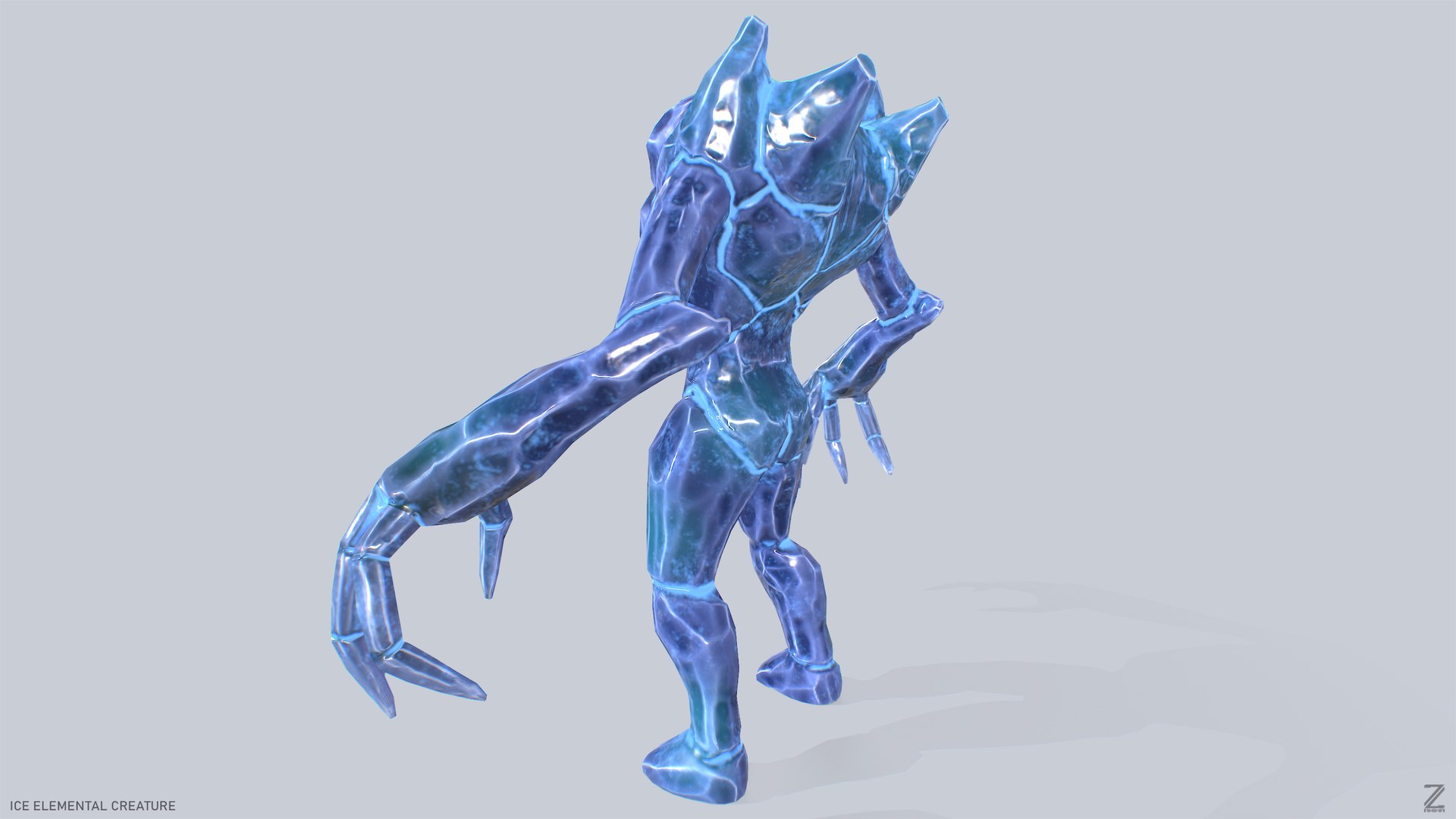 Ice Elemental Creature 3D - TurboSquid 2299362