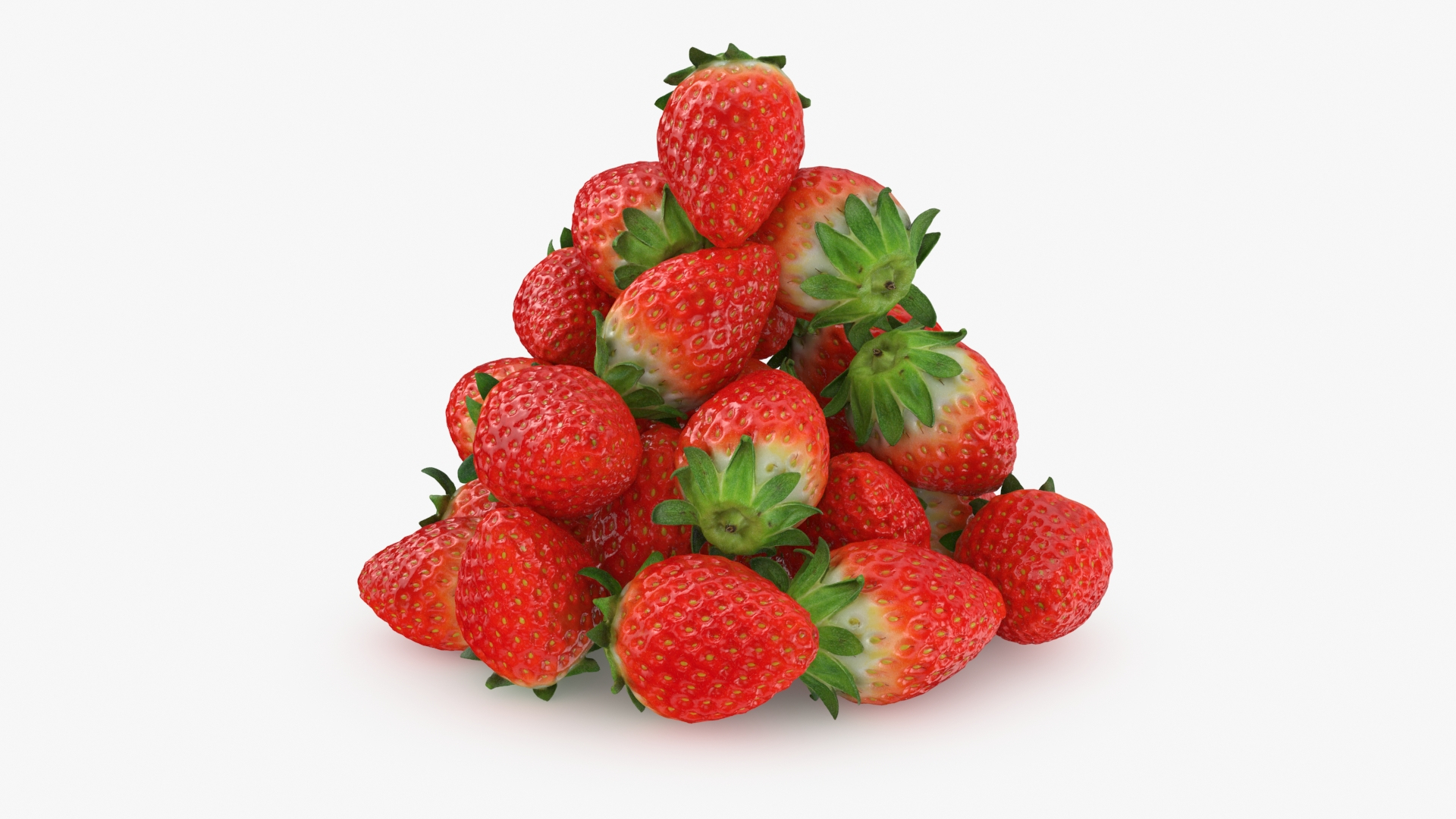 3D Strawberry Pile - TurboSquid 2197042