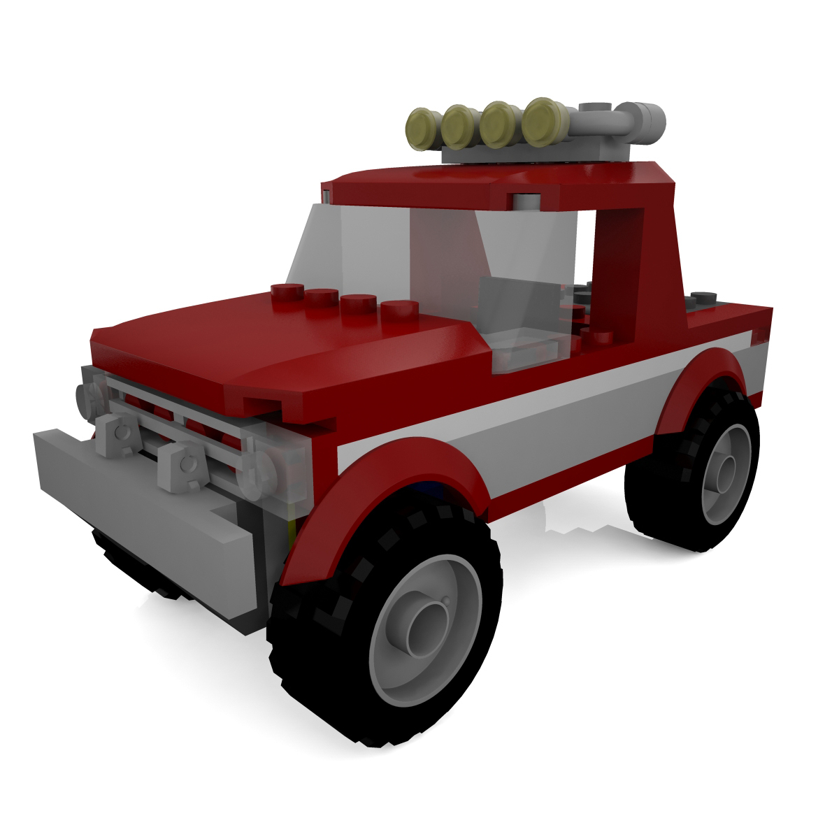 free lego car 3d model
