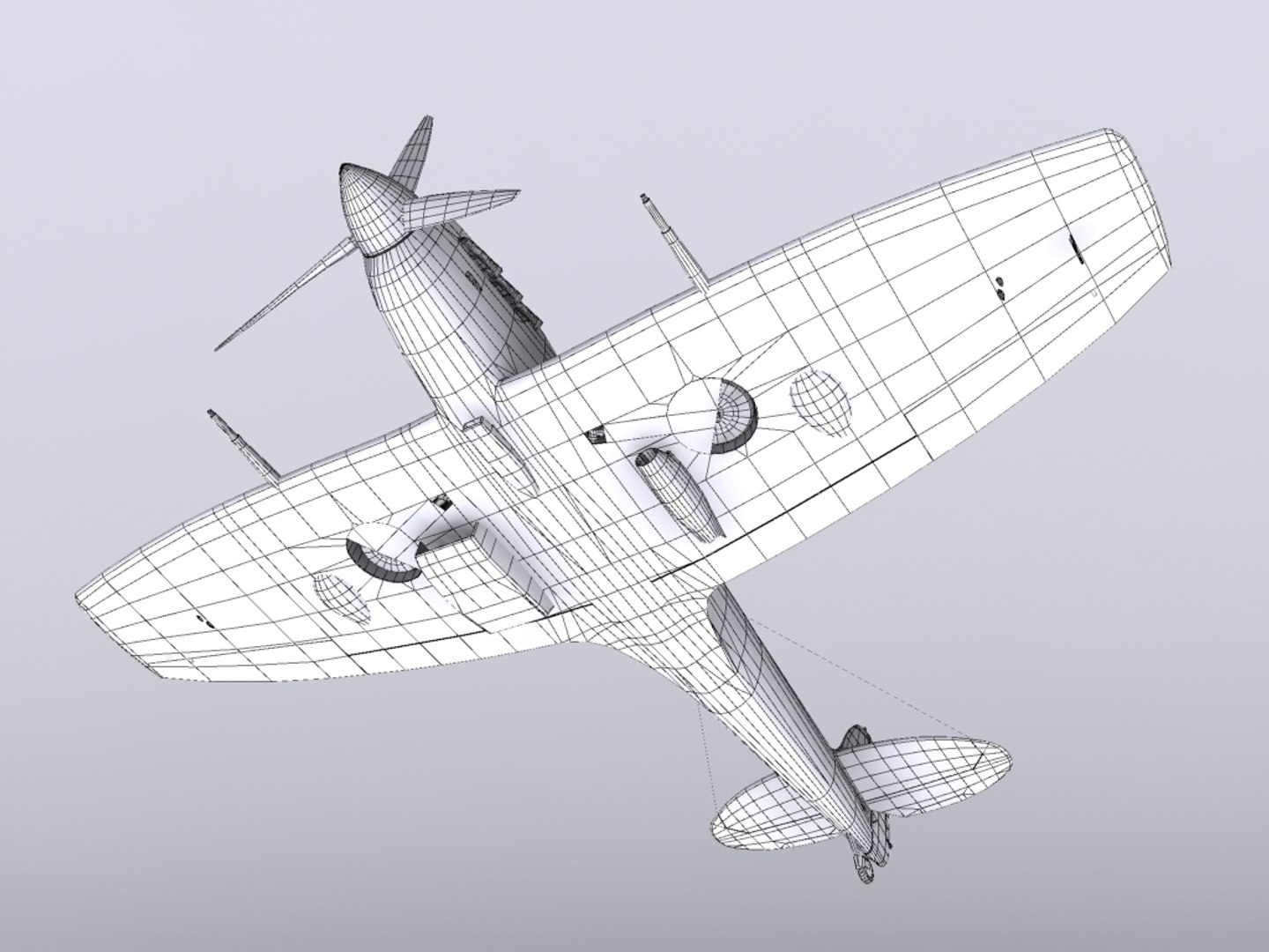 3d Model Supermarine Spitfire Fighter Lf