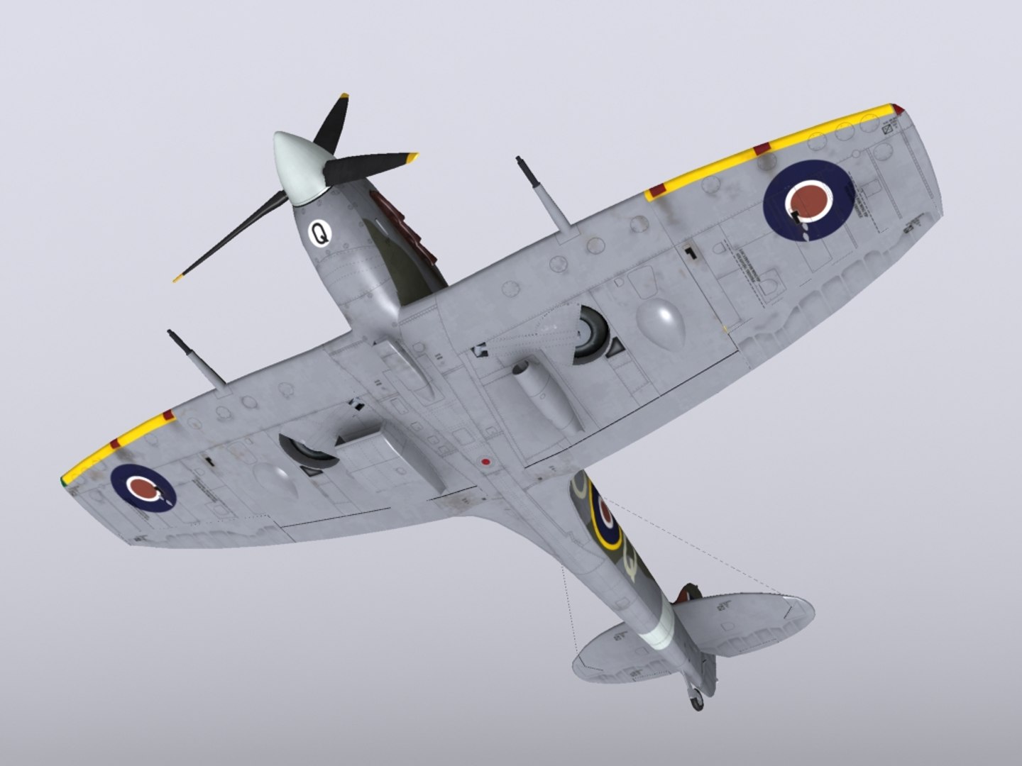 3d Model Supermarine Spitfire Fighter Lf
