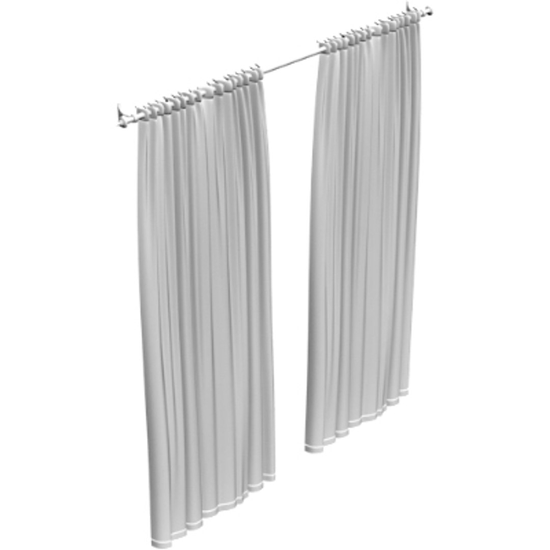 window curtains 3d model