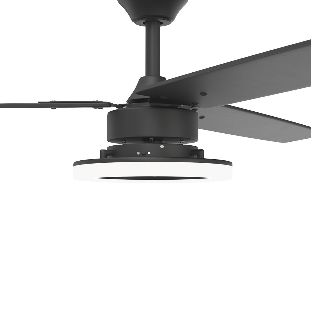 3D 52 Inch Orbis Matte Black Remote Control Ceiling Fan - TurboSquid ...
