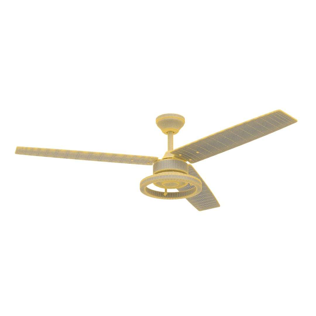 3D 52 Inch Orbis Matte Black Remote Control Ceiling Fan - TurboSquid ...