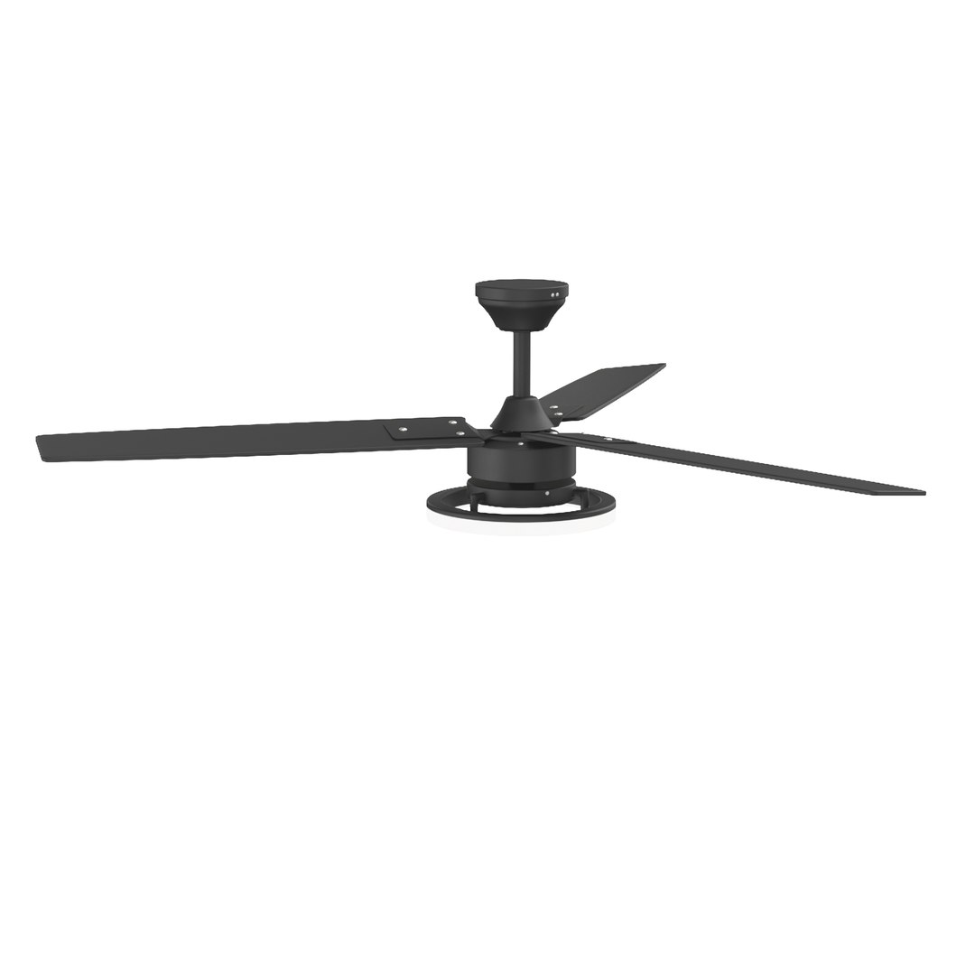 3D 52 Inch Orbis Matte Black Remote Control Ceiling Fan - TurboSquid ...