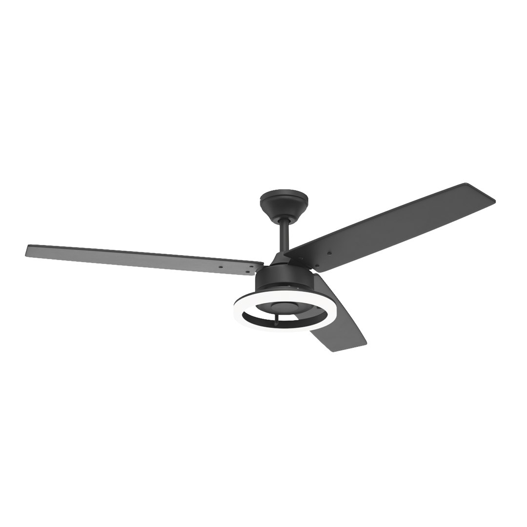 3D 52 Inch Orbis Matte Black Remote Control Ceiling Fan - TurboSquid ...