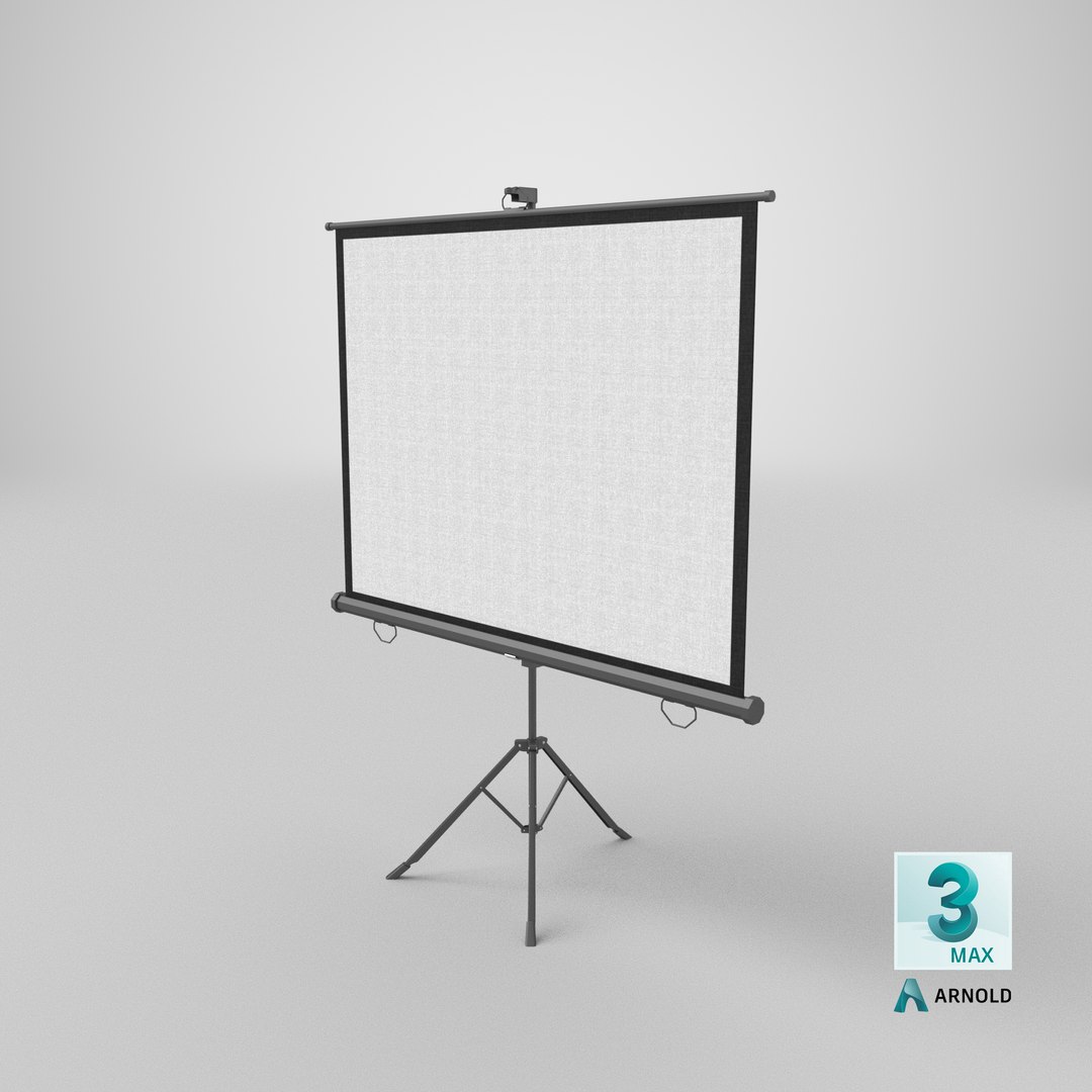 Real projector screen 3D model - TurboSquid 1644394
