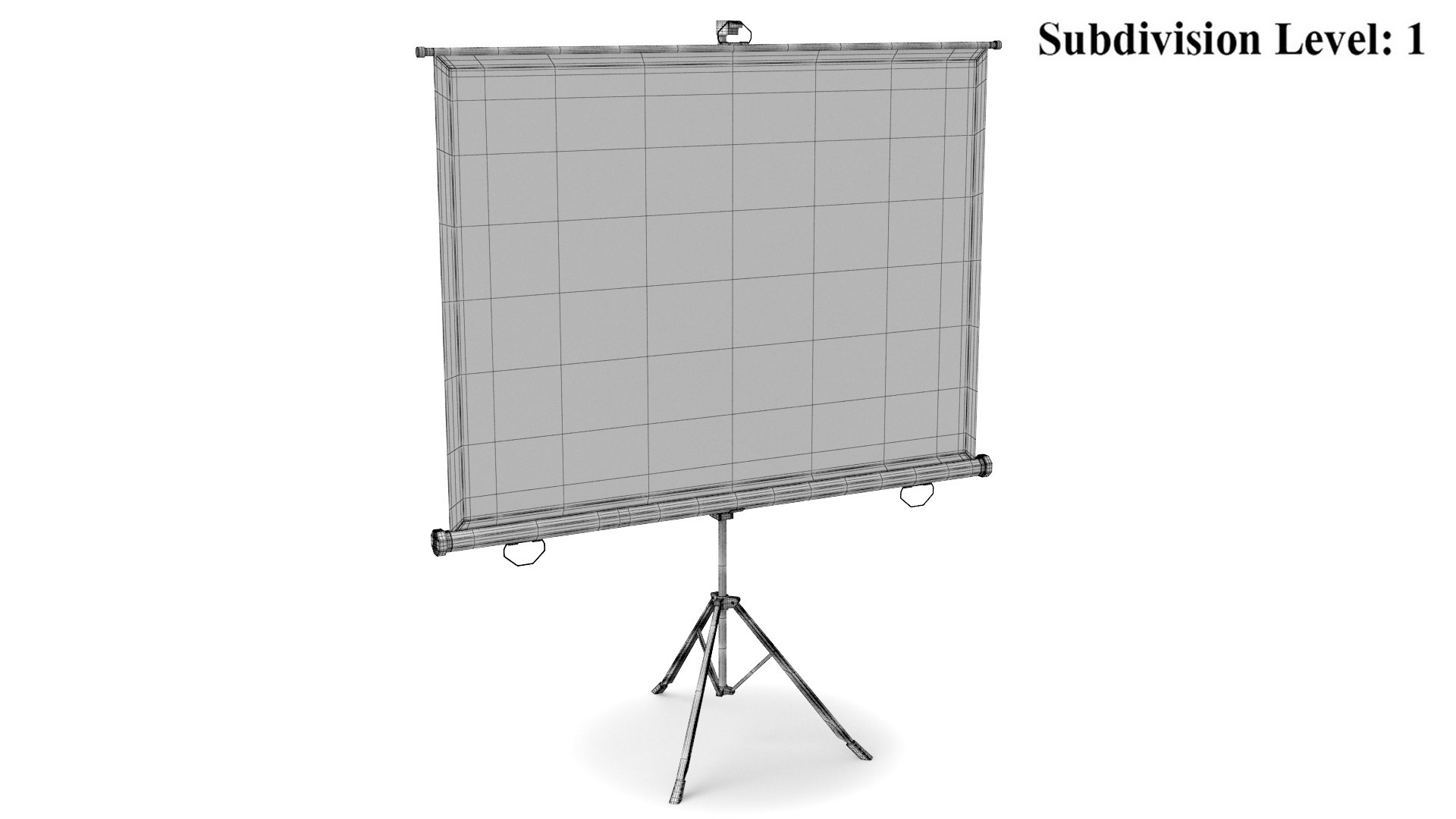 Real projector screen 3D model - TurboSquid 1644394