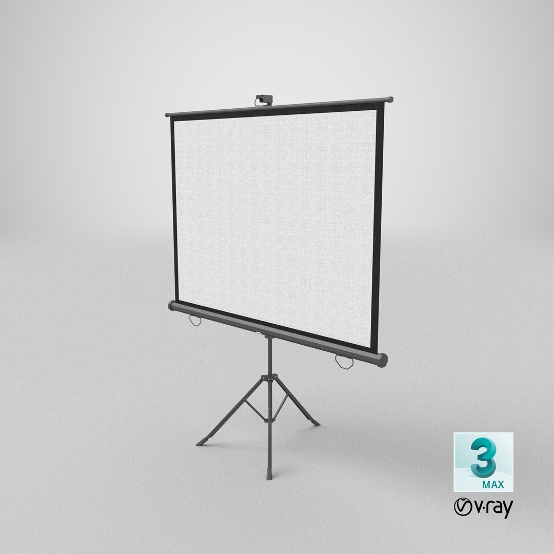 Real projector screen 3D model - TurboSquid 1644394