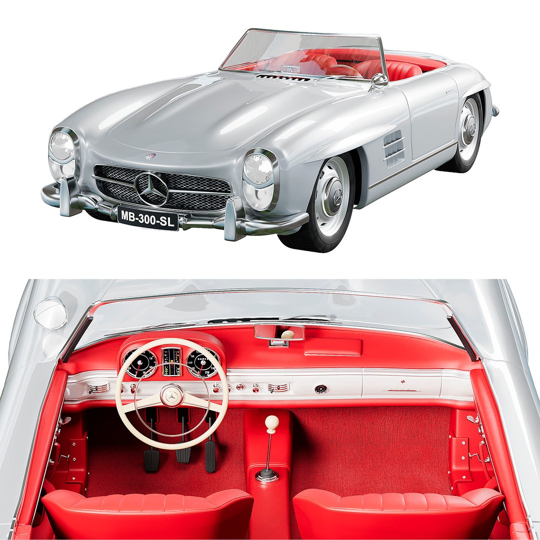 3D Model Mersedes Benz 300 SL Roadster - TurboSquid 2208870