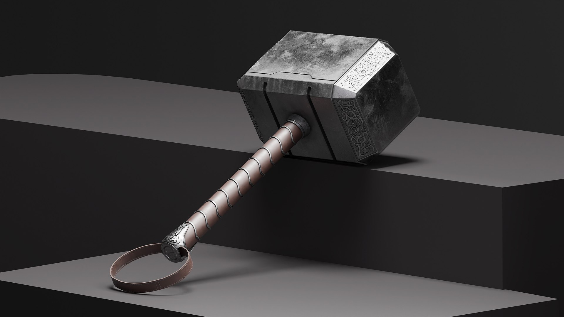Thor Hammer 3D Asset Realistic Mjolnir PBR Model With 4K Texture 3D ...