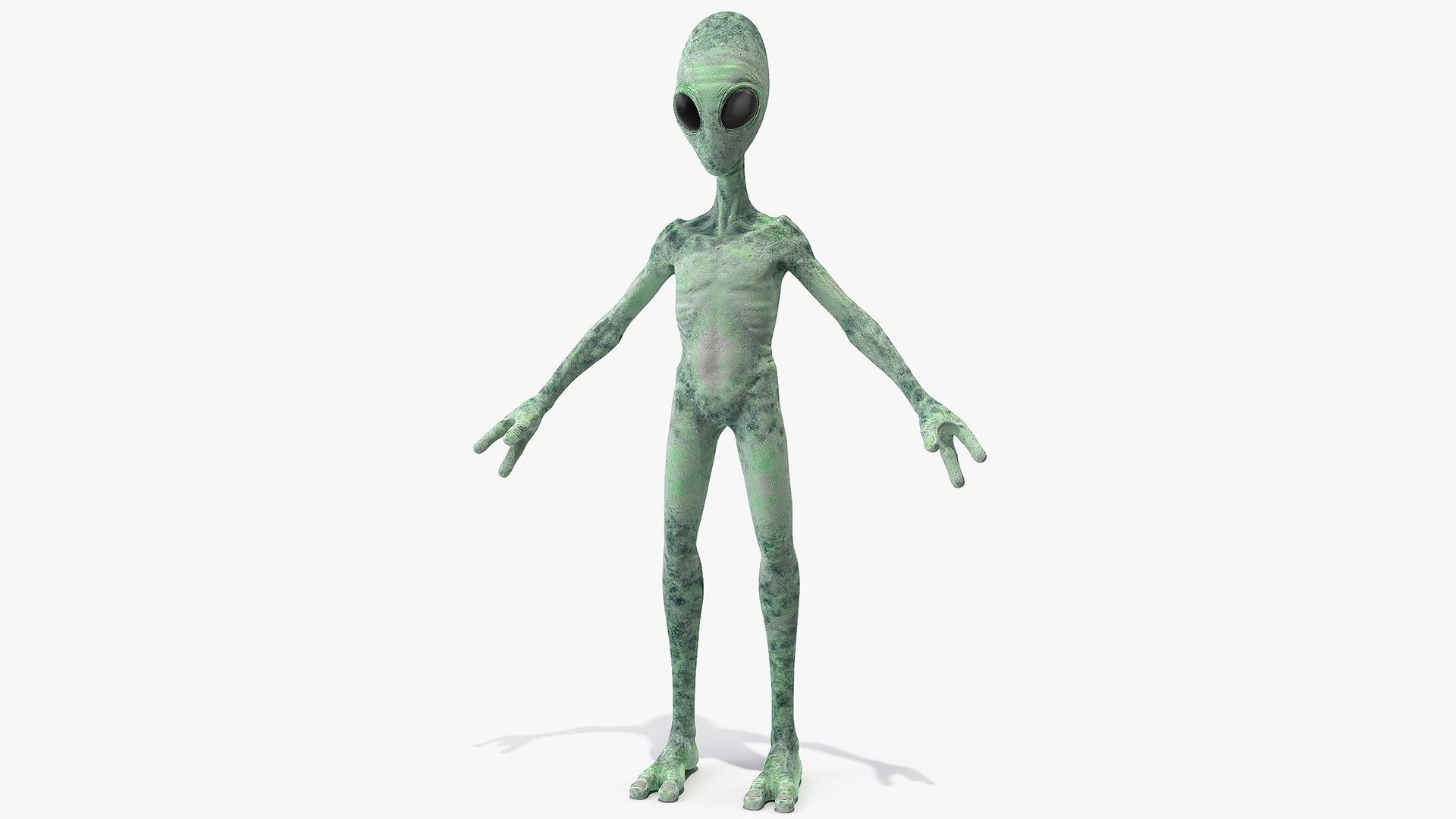 Free green alien neutral pose model - TurboSquid 1627711
