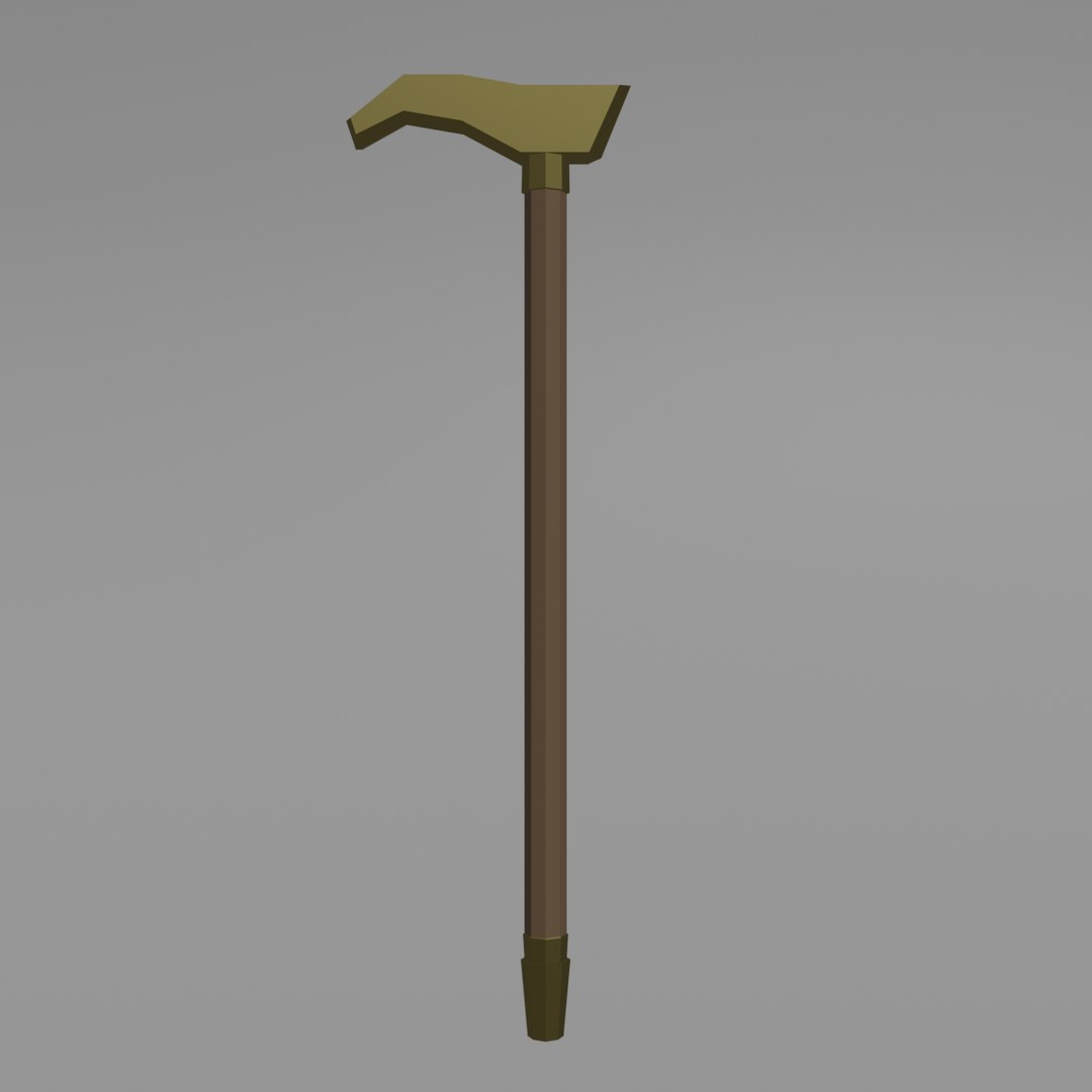modelo 3d Bastón estilizado Low Poly - TurboSquid 1669145