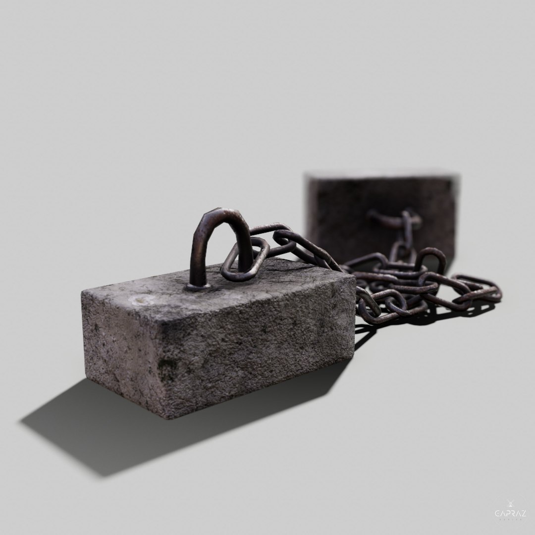 Concrete debris - chain 3D - TurboSquid 1576608