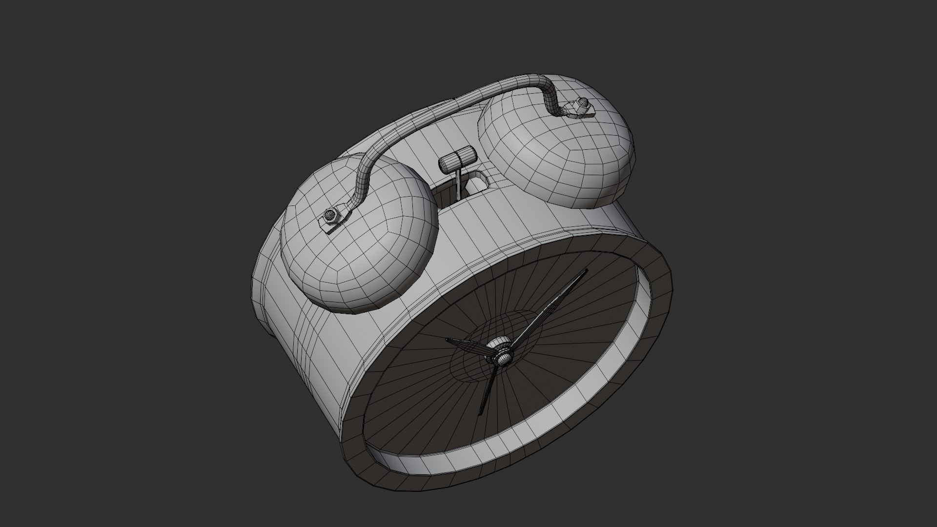 Retro Alarm Clock Black 3D Model - TurboSquid 2373316