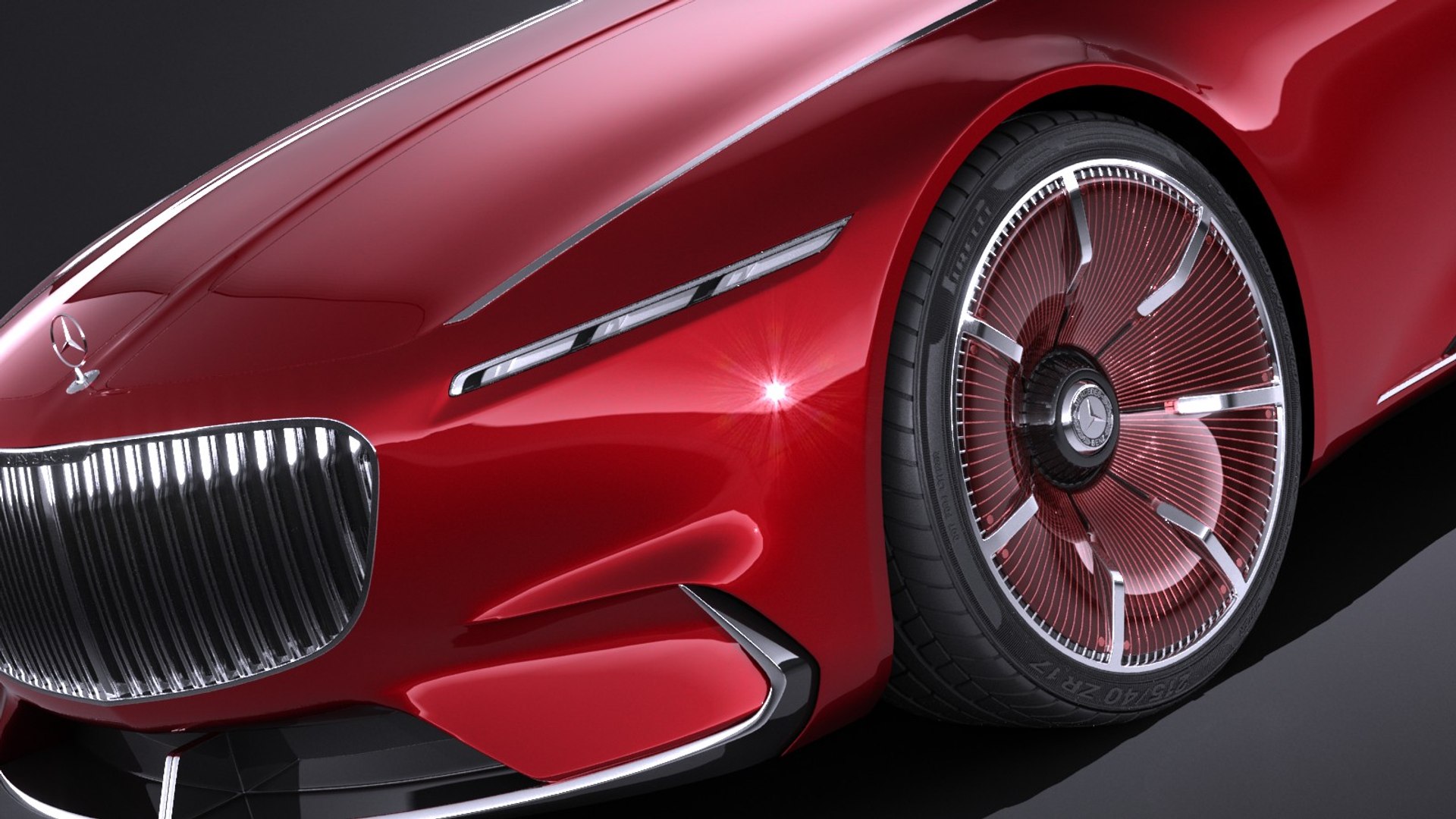 Mercedes Vision Maybach 3d 3ds