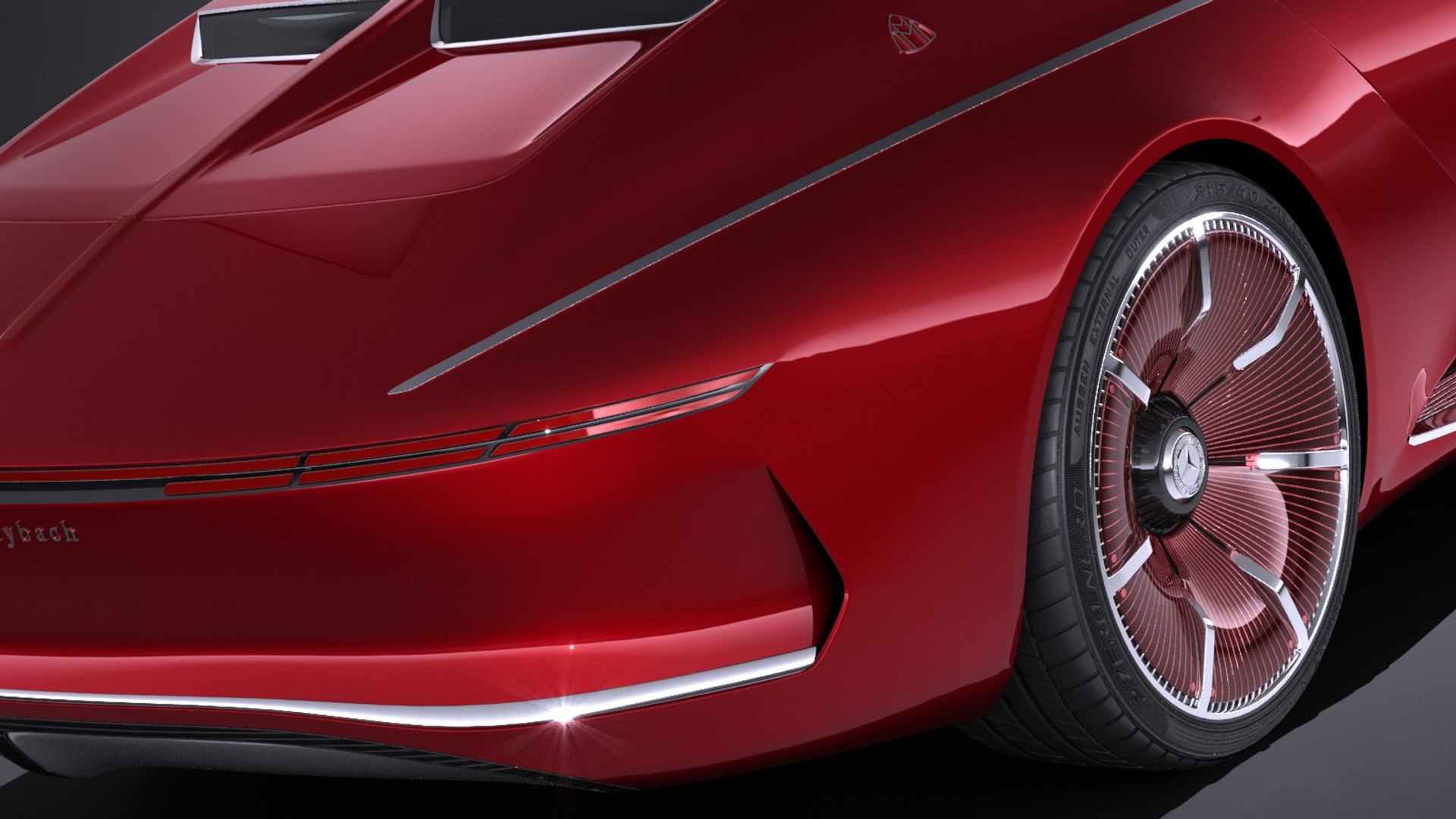 Mercedes Vision Maybach 3d 3ds