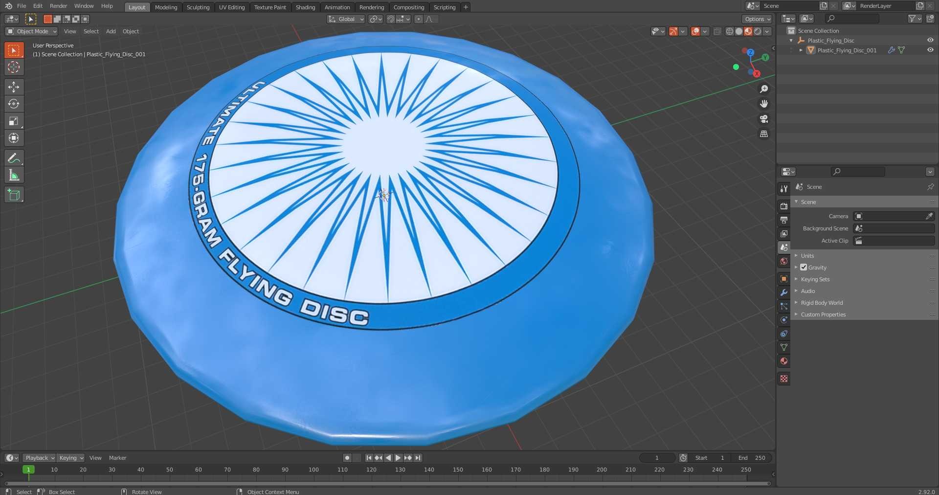 Plastic Flying Disc 3D Model - TurboSquid 2158789
