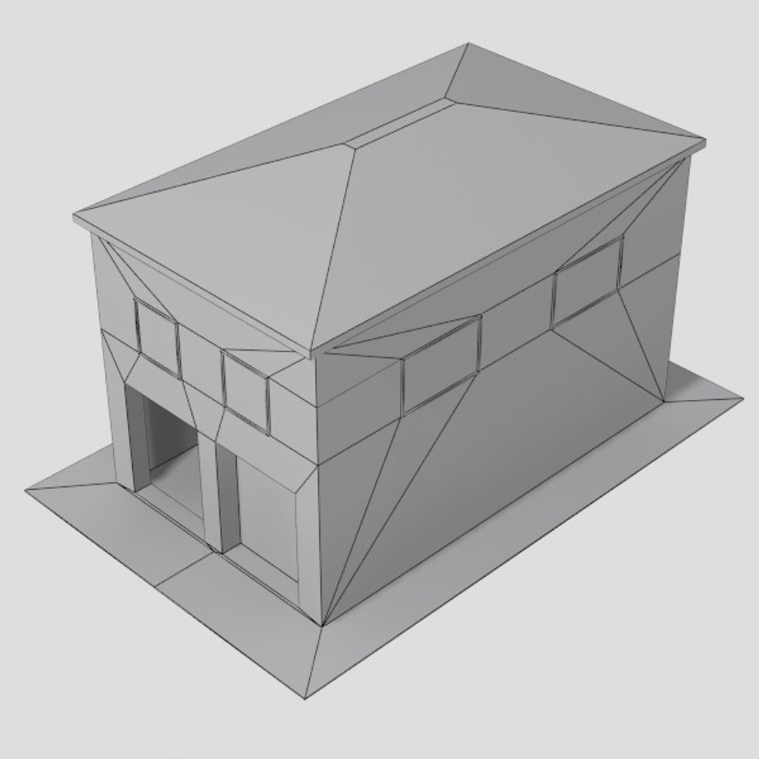 C4d Low-poly Hut