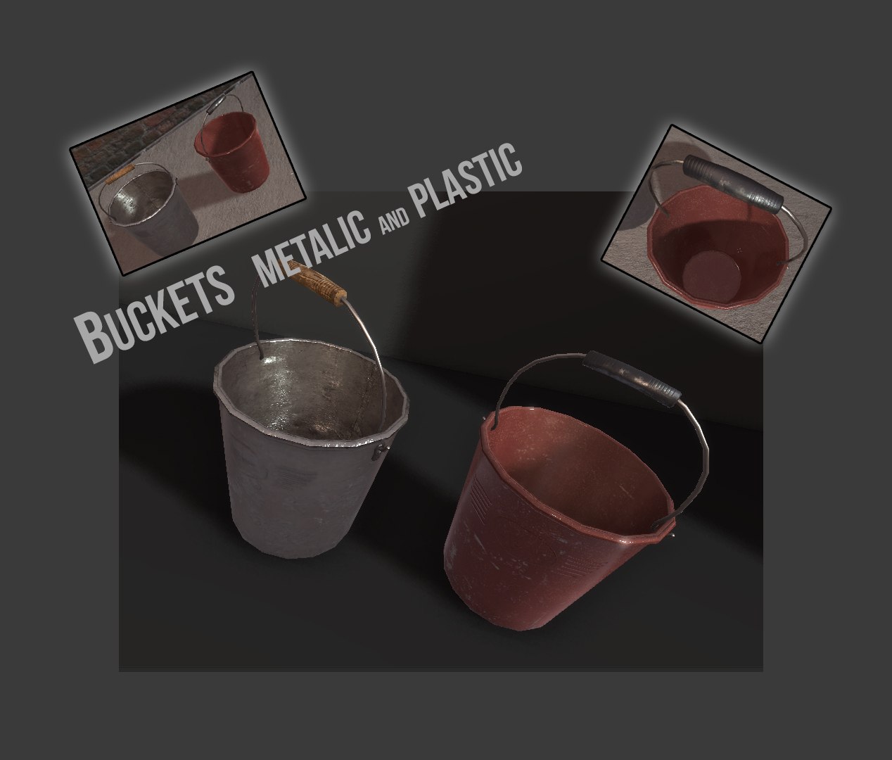 buckets engine 3d model