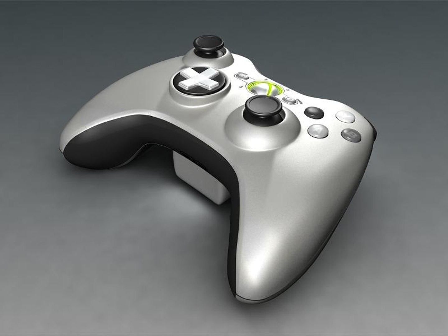 silver xbox 360 controller