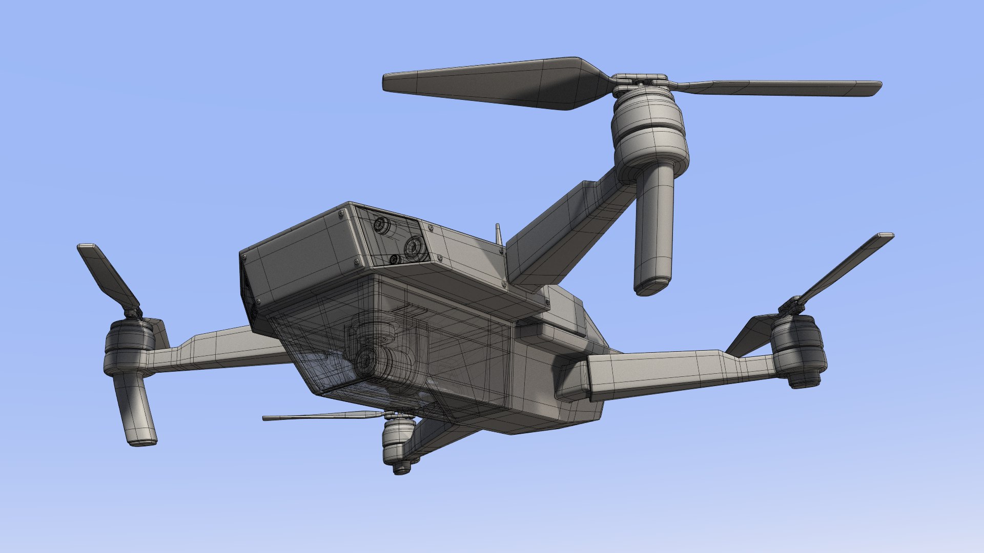 Drone Quadcopter Military USA 3D Model - TurboSquid 2197901