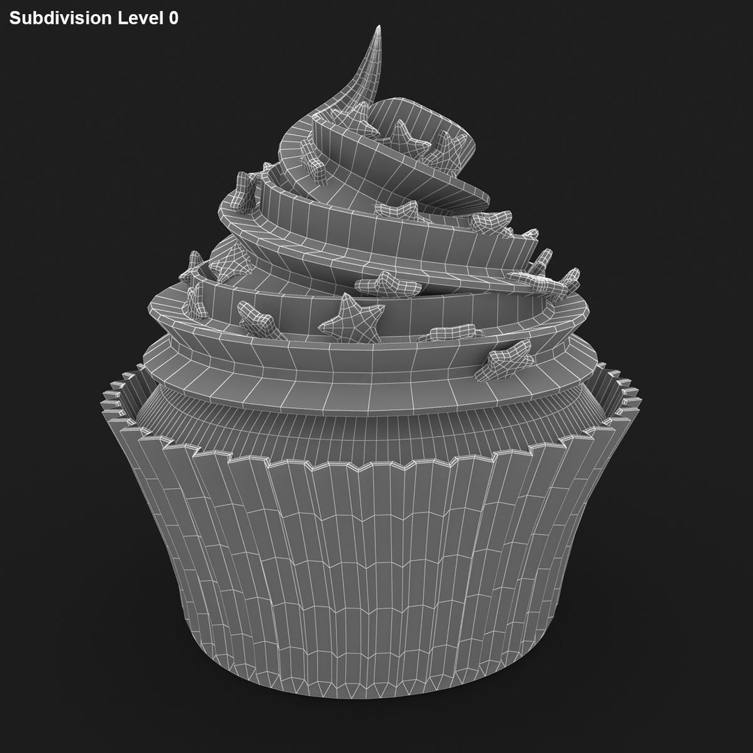 3D Cake Cupcake Pink - TurboSquid 1389083