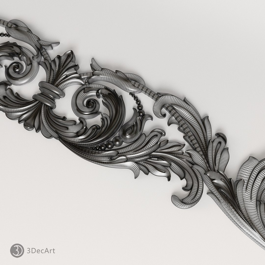 Carved Scroll Cnc 3d Model