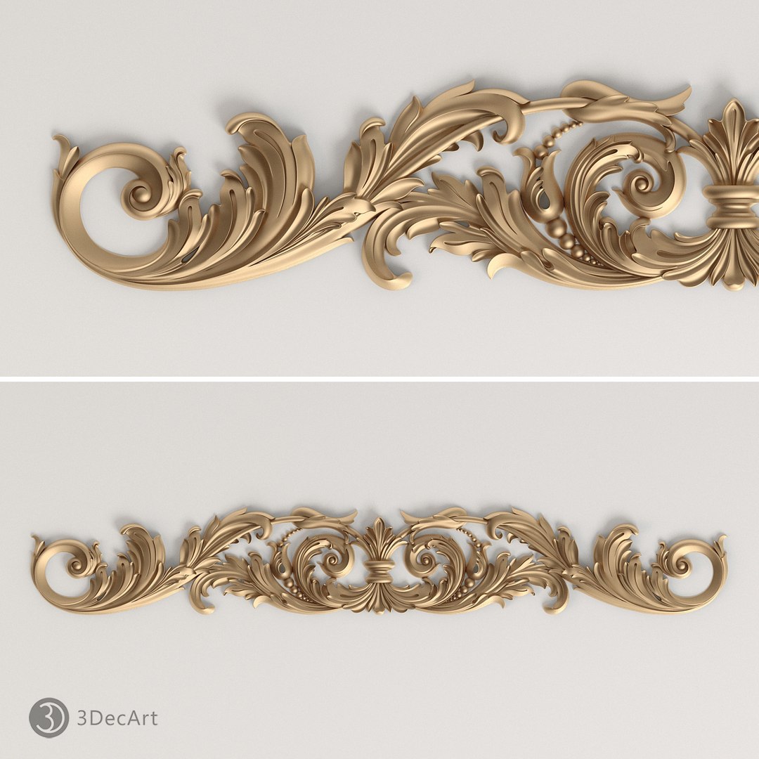 Carved Scroll Cnc 3d Model