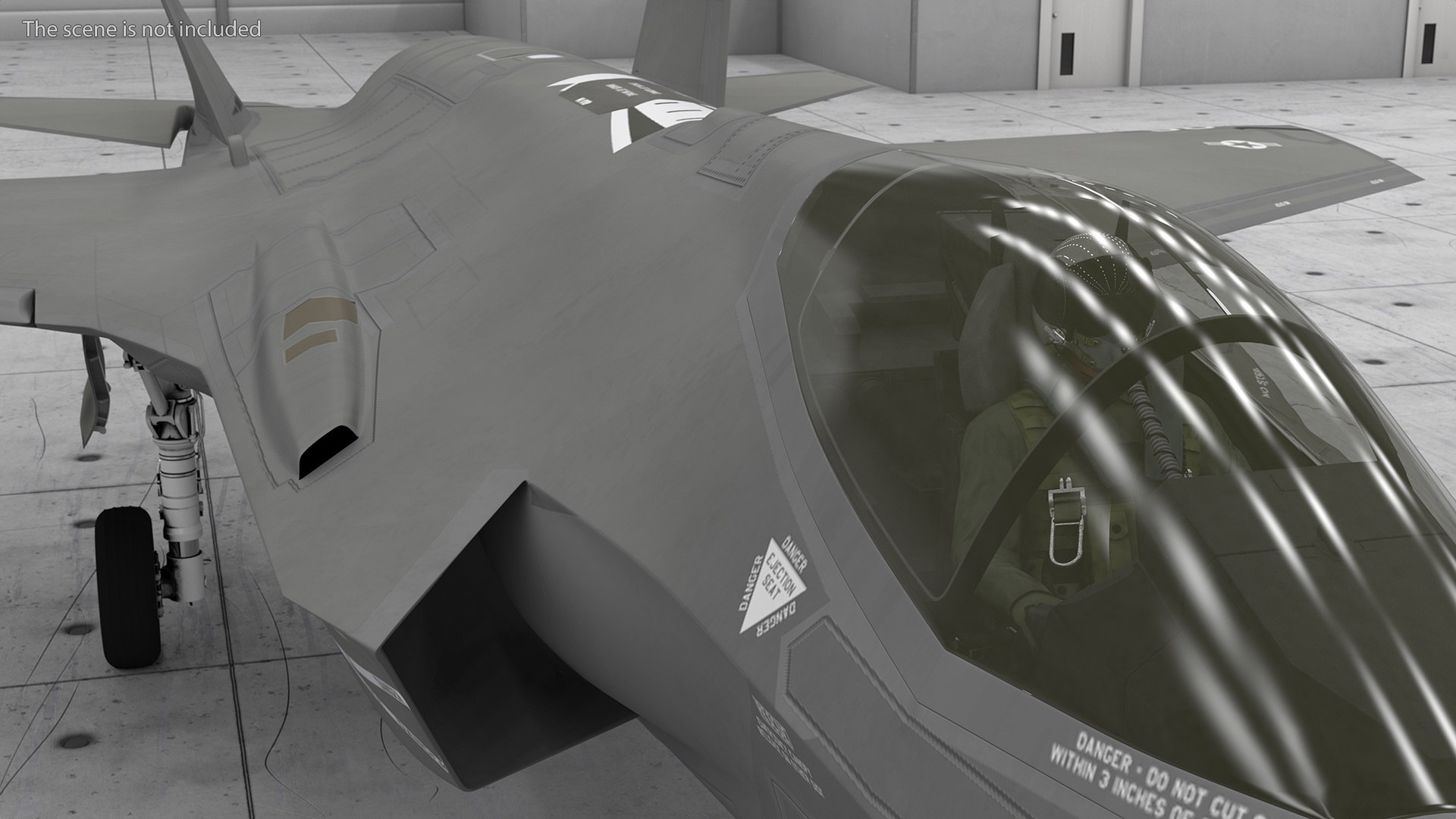 3D model Stealth Multirole Fighter F 35 Lightning II With a Pilot ...
