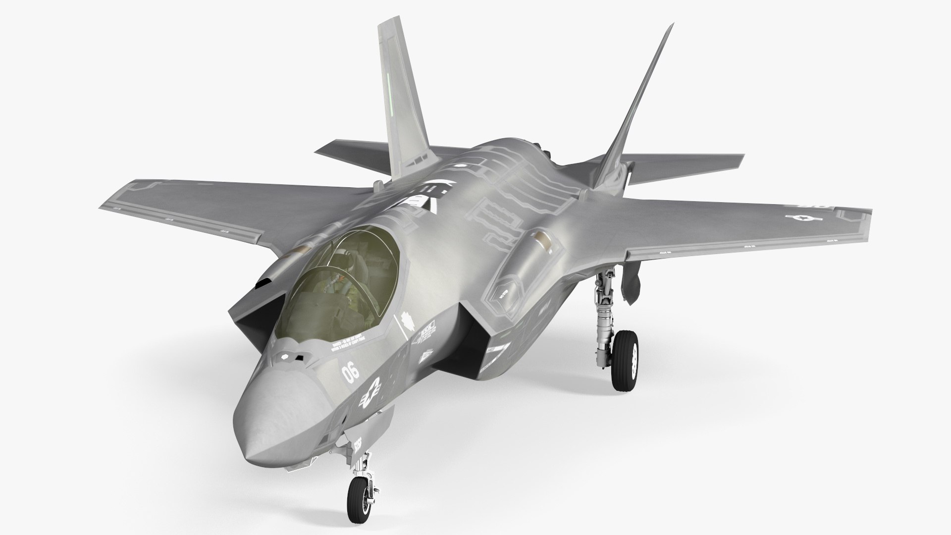 3D model Stealth Multirole Fighter F 35 Lightning II With a Pilot ...