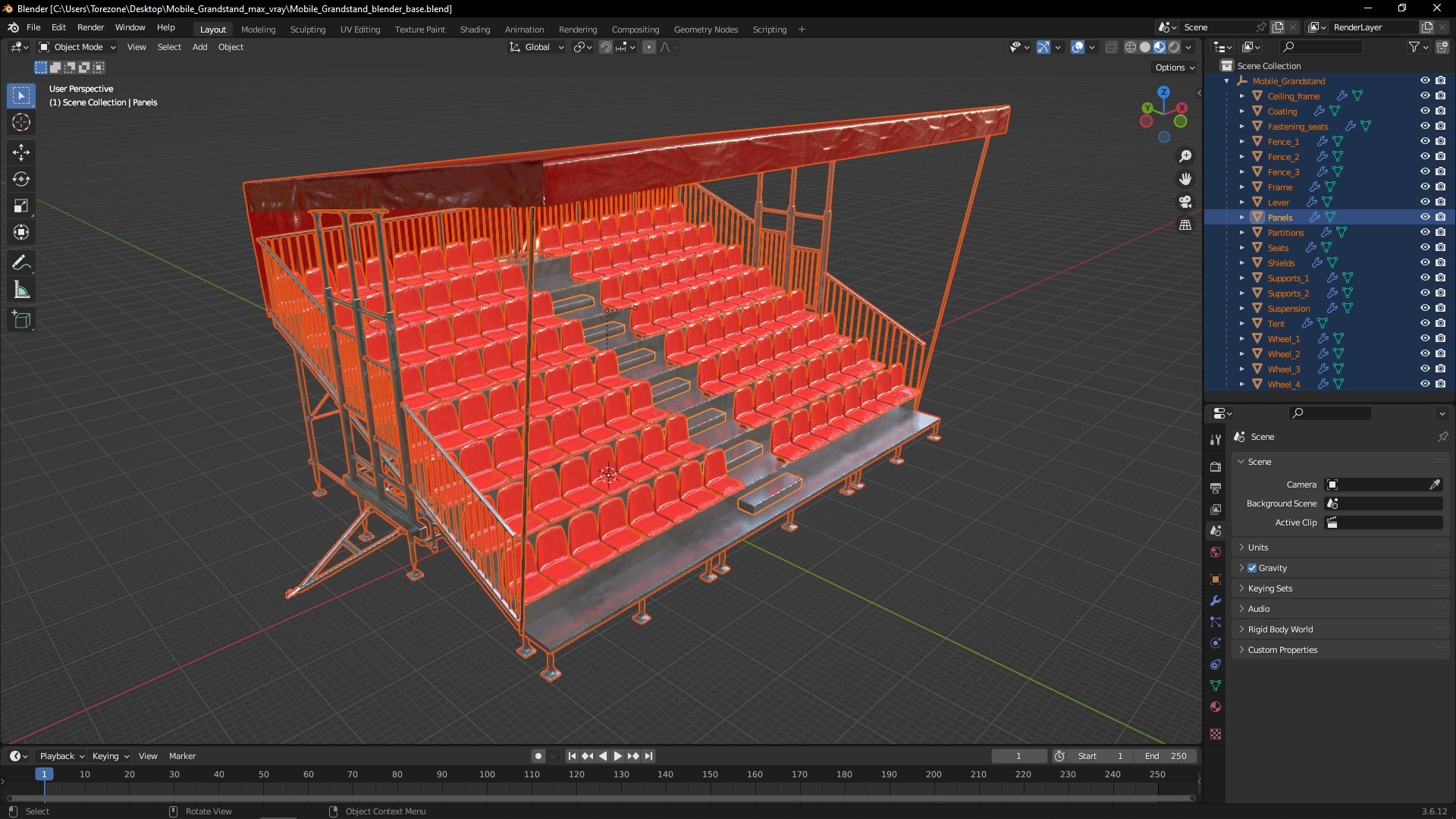 3D Model Mobile Grandstand - TurboSquid 2281783