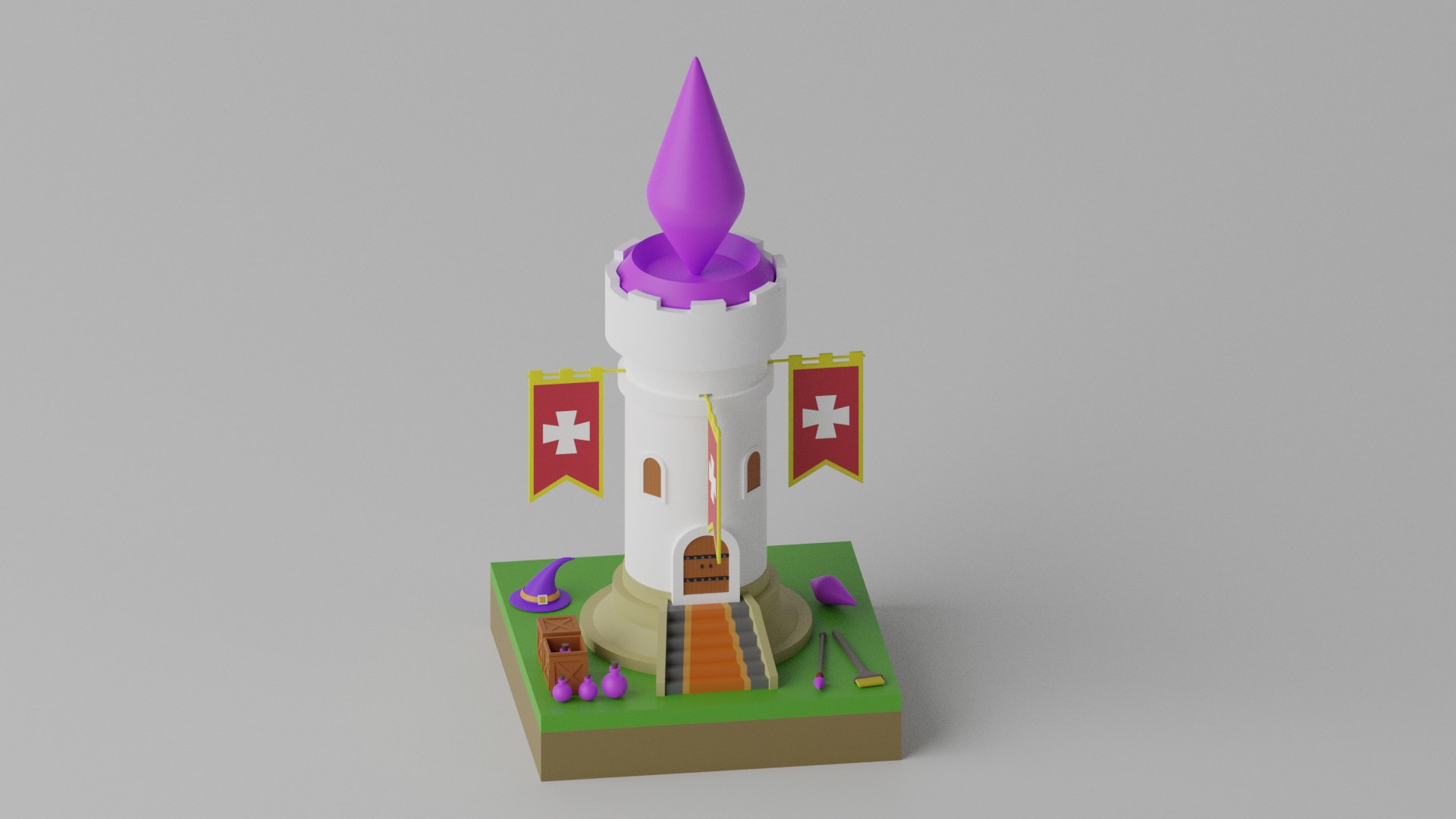 Cartoon Tower Defense Towers Collection A 3D - TurboSquid 2066404