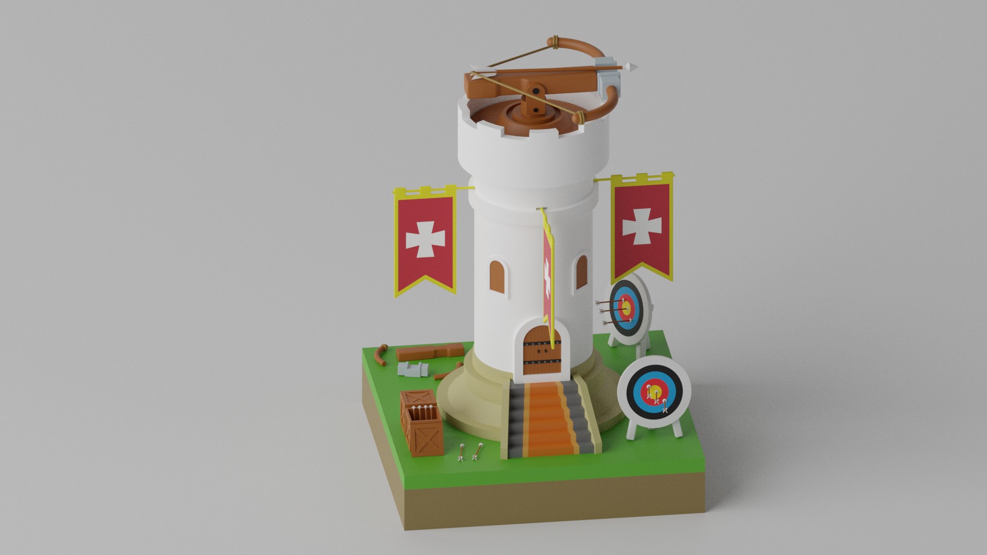 Cartoon Tower Defense Towers Collection A 3D - TurboSquid 2066404